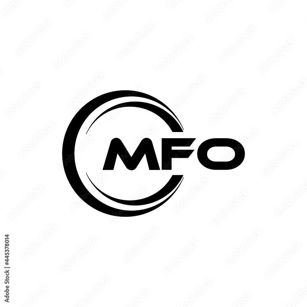 MFO letter logo design with white background in illustrator, vector ...