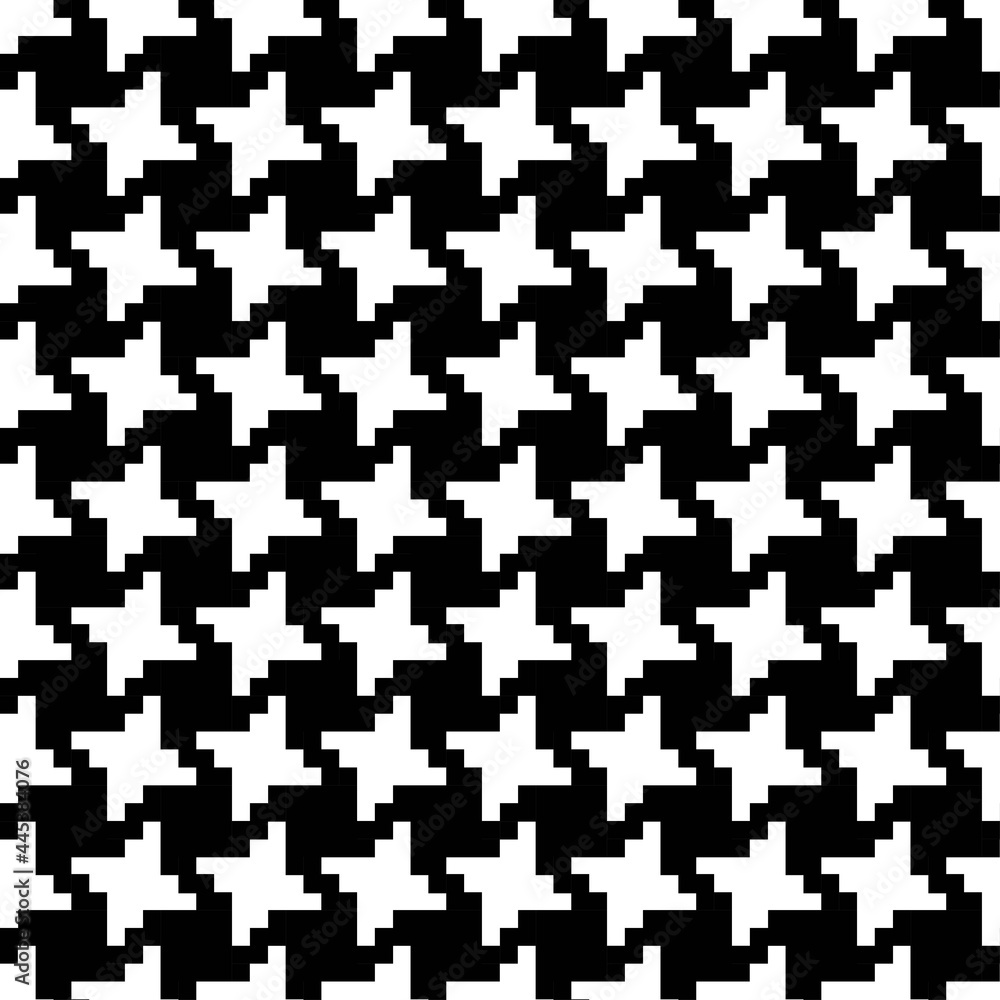 Retro style goose foot seamless pattern in black and white colors ...