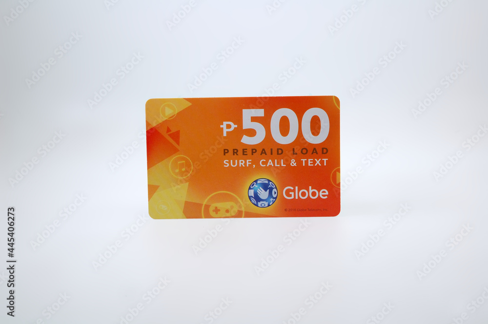 Globe prepaid load card in Manila, Philippines Stock Photo | Adobe Stock