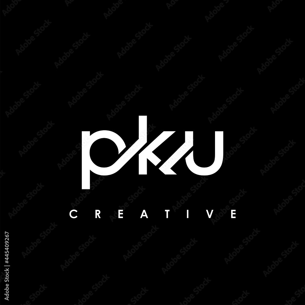 PKU Letter Initial Logo Design Template Vector Illustration Stock ...