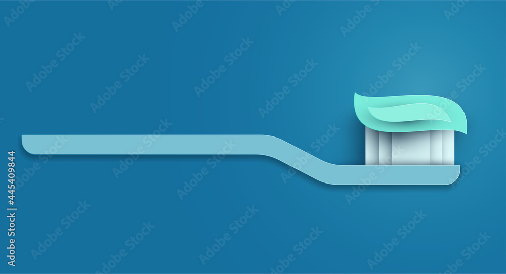 Toothbrush silhouette in modern creative style. Minimalistic design ...