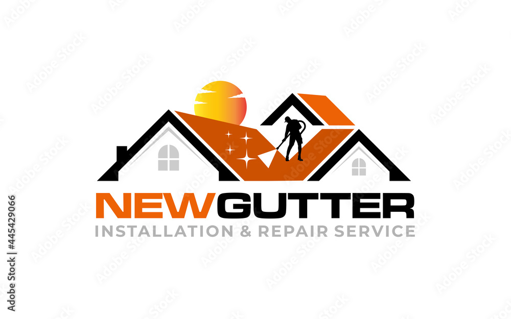 Illustration graphic vector of gutter installation and repair service ...