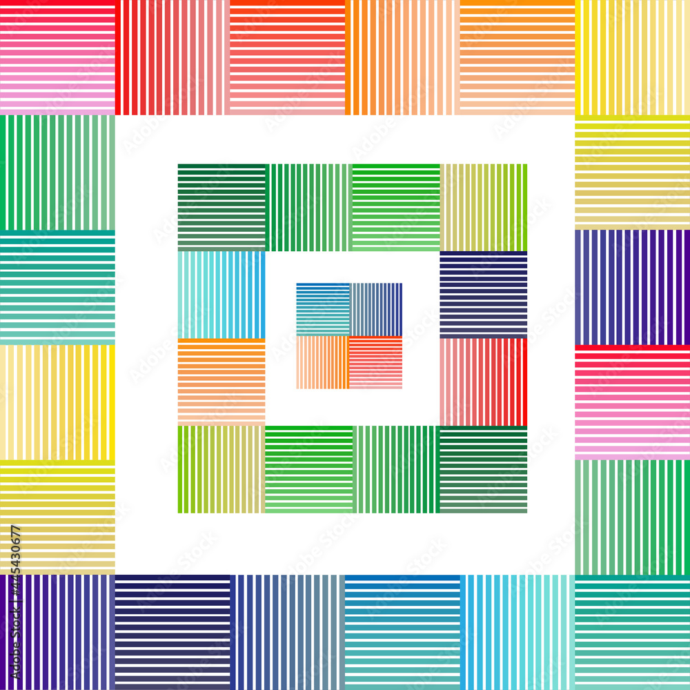 Vector colored streaks of several colors in a gradation of tones as a ...