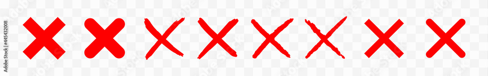 Red wrong mark. Vector illustration Stock Vector | Adobe Stock