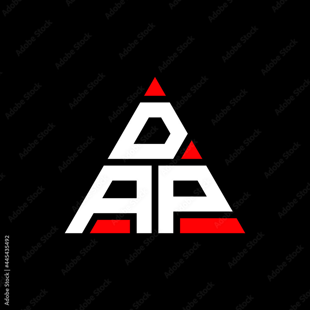 DAP triangle letter logo design with triangle shape. DAP triangle logo ...