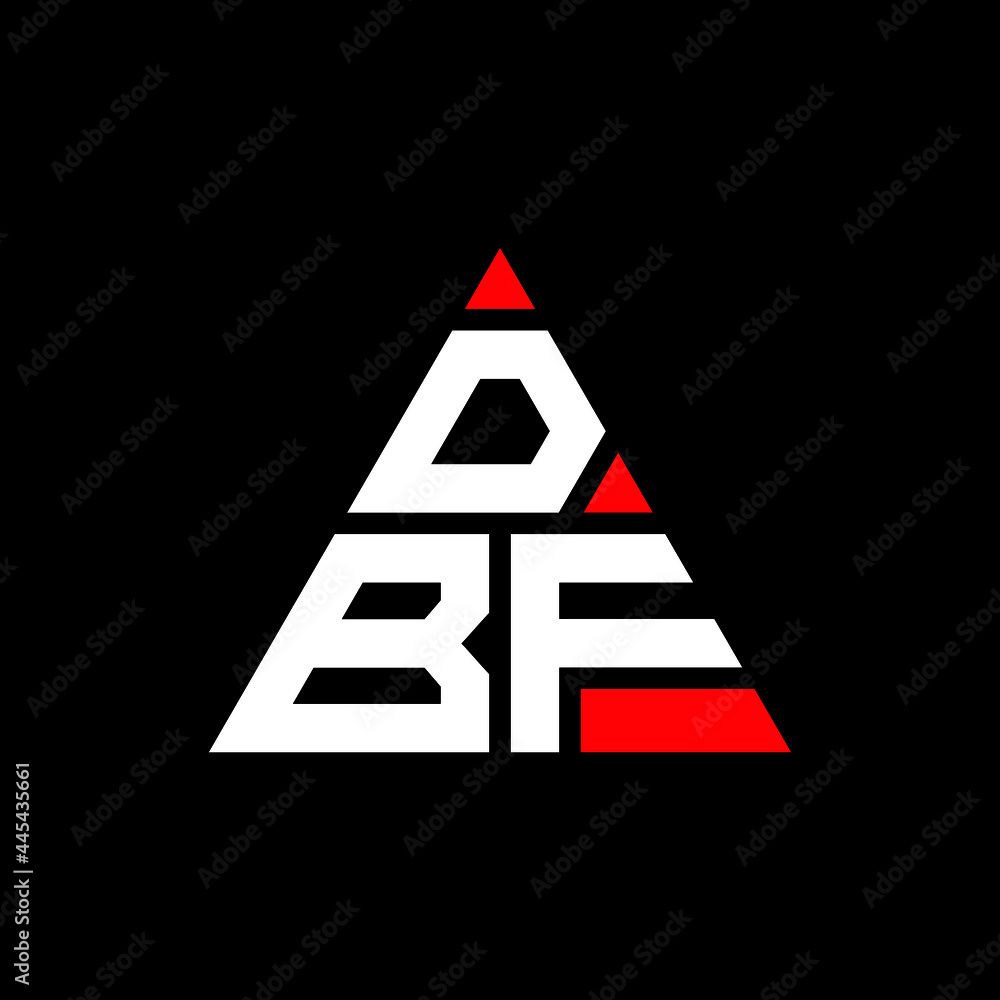 DBF triangle letter logo design with triangle shape. DBF triangle logo ...