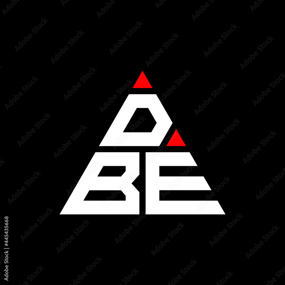 DBE triangle letter logo design with triangle shape. DBE triangle logo ...