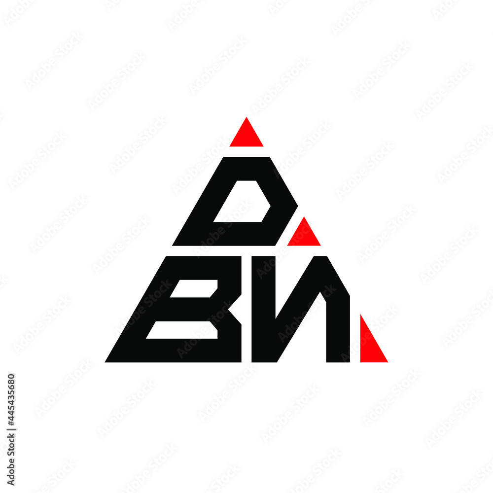 DBN triangle letter logo design with triangle shape. DBN triangle logo ...