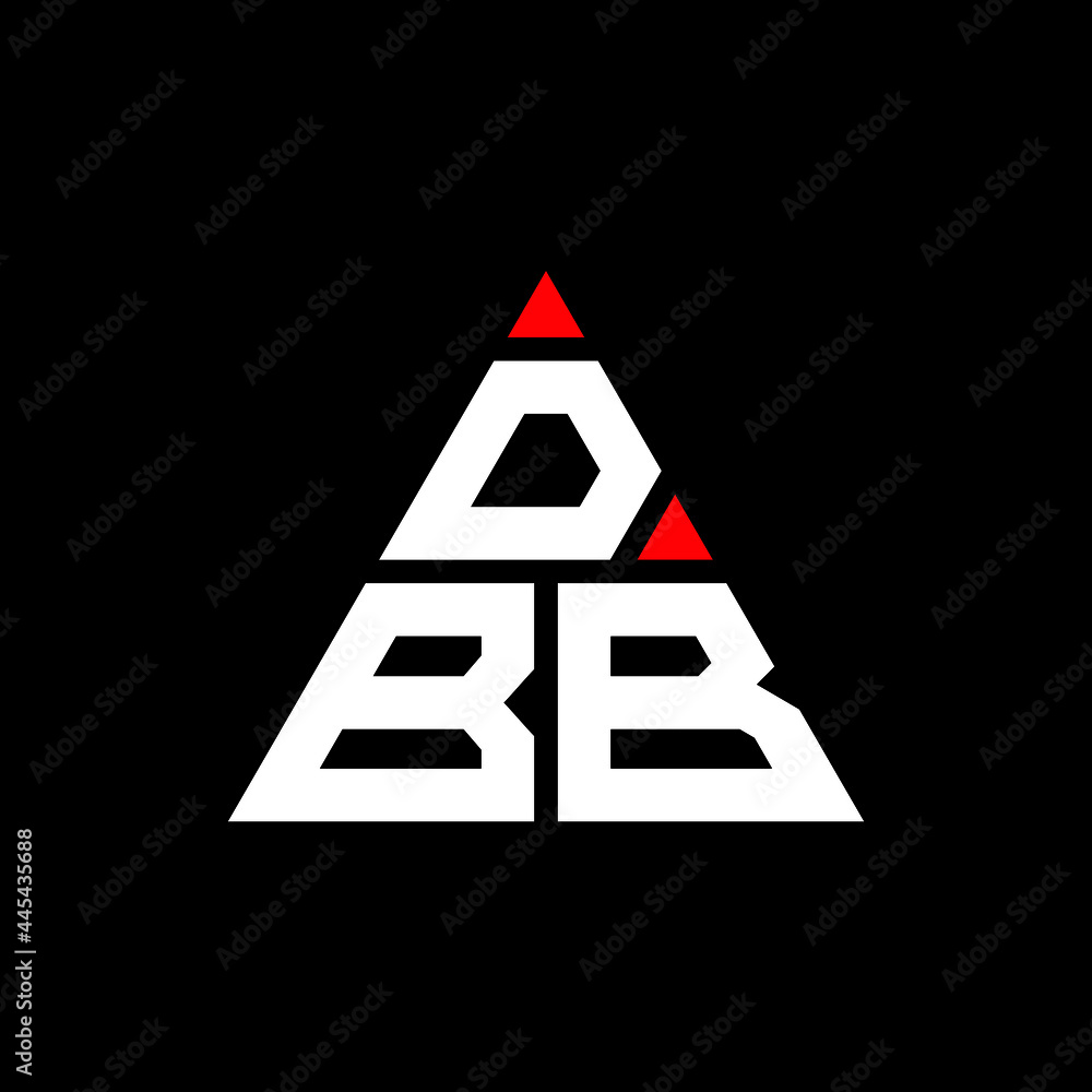 DBB triangle letter logo design with triangle shape. DBB triangle logo ...