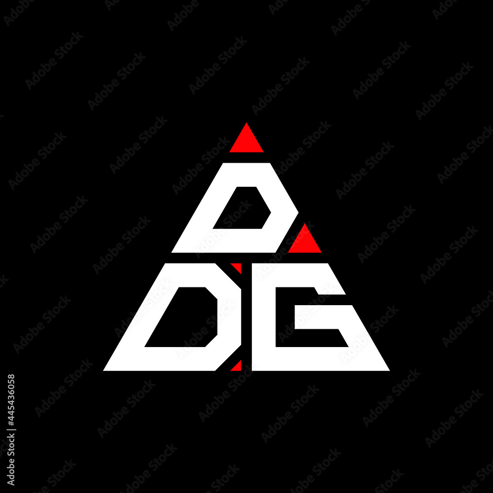 DDG triangle letter logo design with triangle shape. DDG triangle logo ...