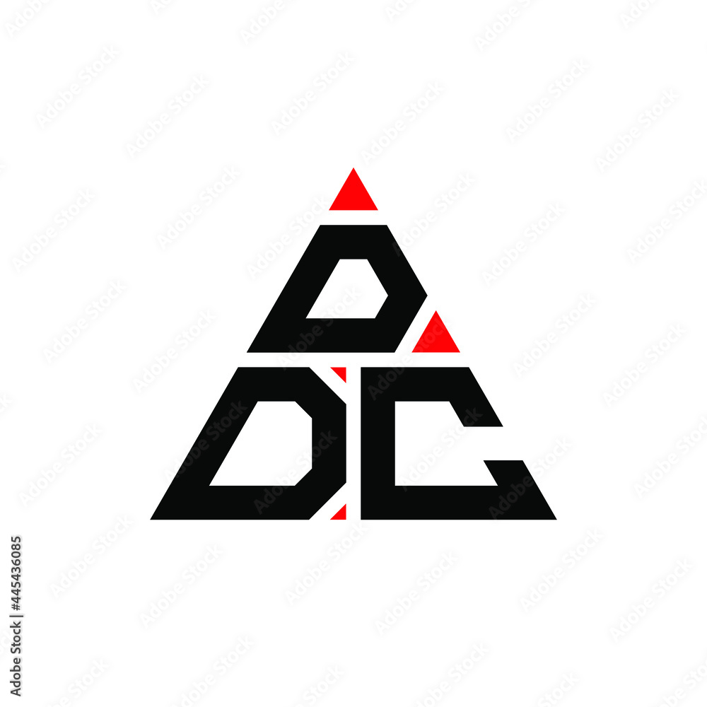 DDC triangle letter logo design with triangle shape. DDC triangle logo ...
