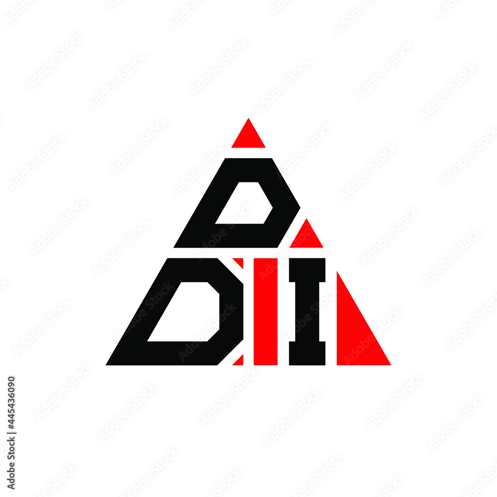 DDI triangle letter logo design with triangle shape. DDI triangle logo ...