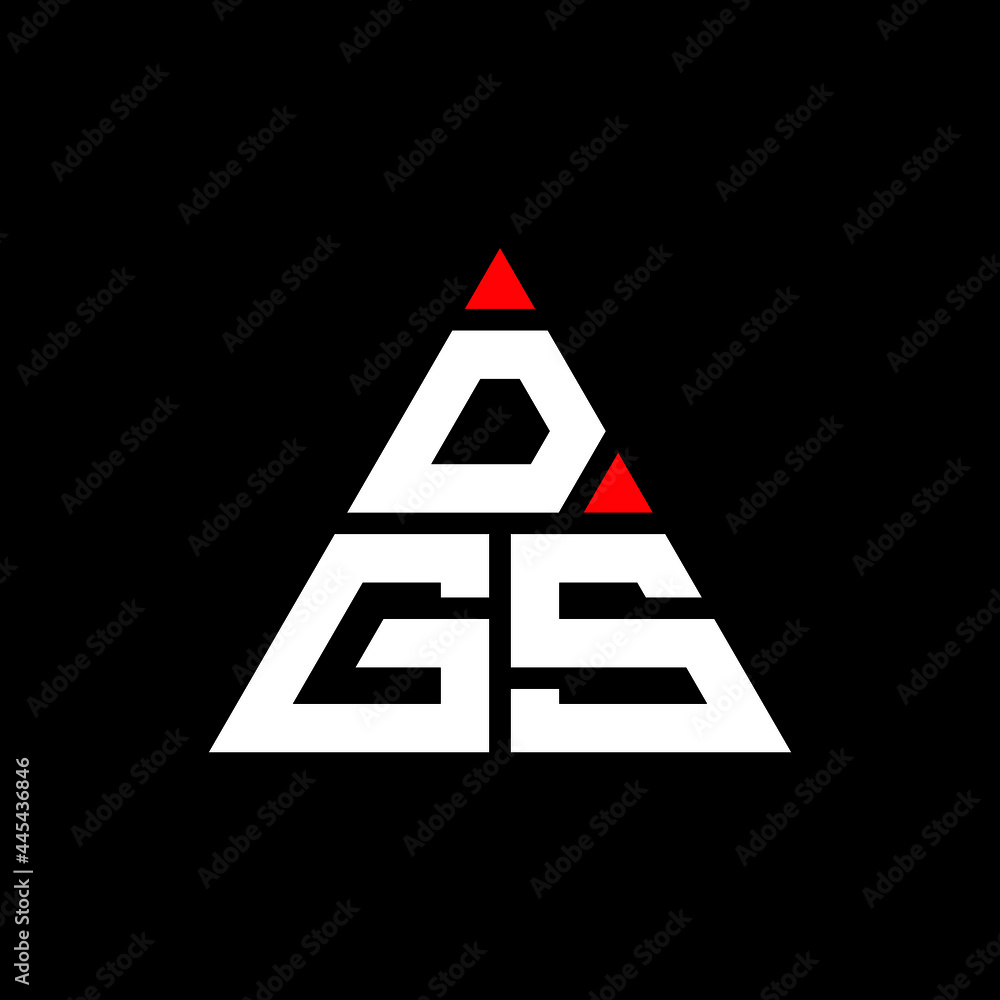 DGS triangle letter logo design with triangle shape. DGS triangle logo ...