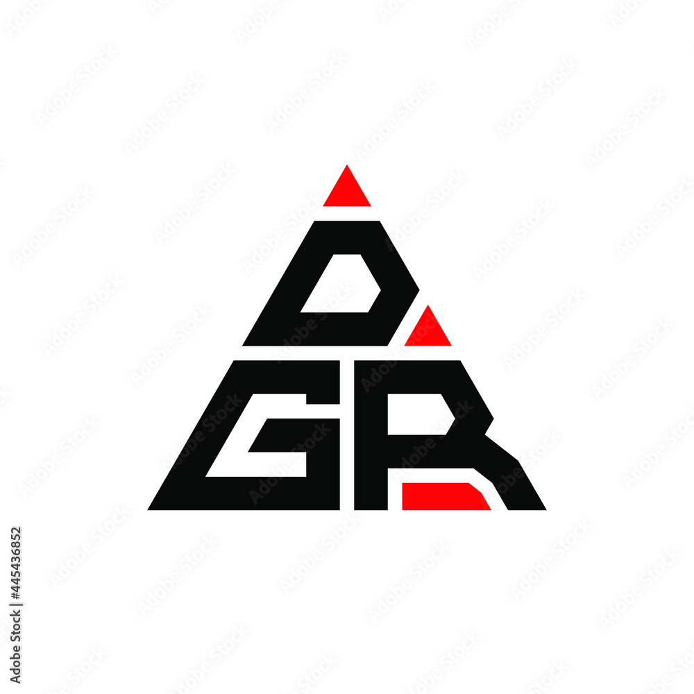 DGR triangle letter logo design with triangle shape. DGR triangle logo ...