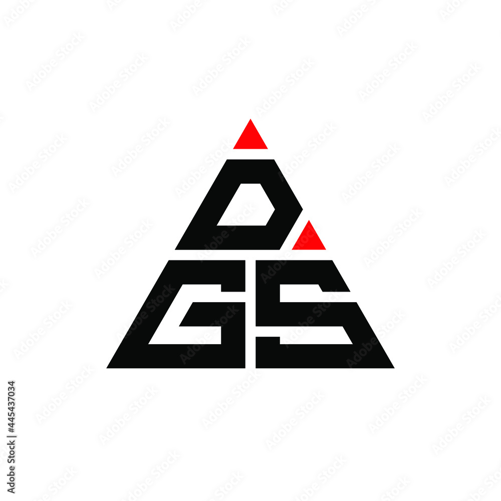 DGS triangle letter logo design with triangle shape. DGS triangle logo ...