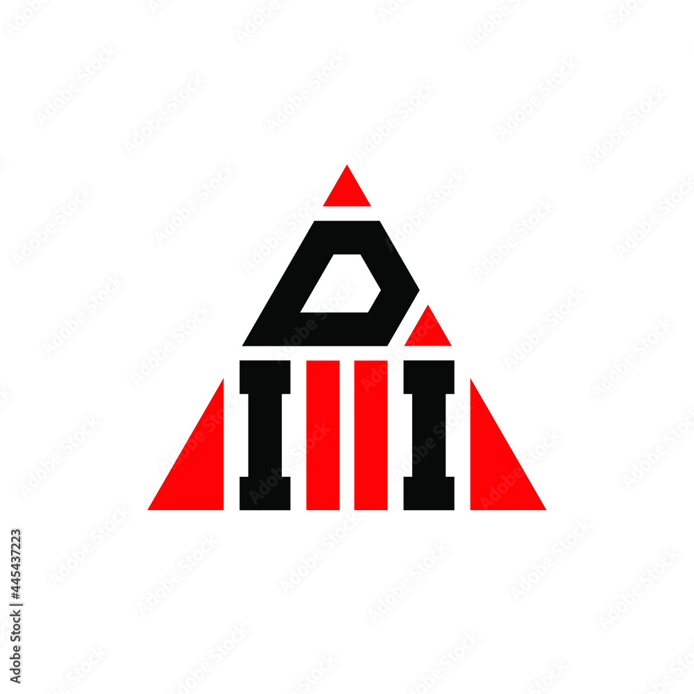 DII triangle letter logo design with triangle shape. DII triangle logo ...