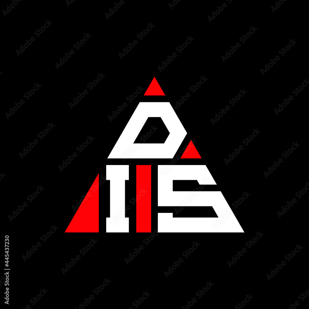 DIS triangle letter logo design with triangle shape. DIS triangle logo ...