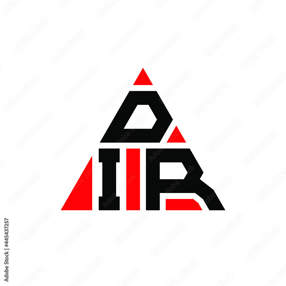 DIR triangle letter logo design with triangle shape. DIR triangle logo ...