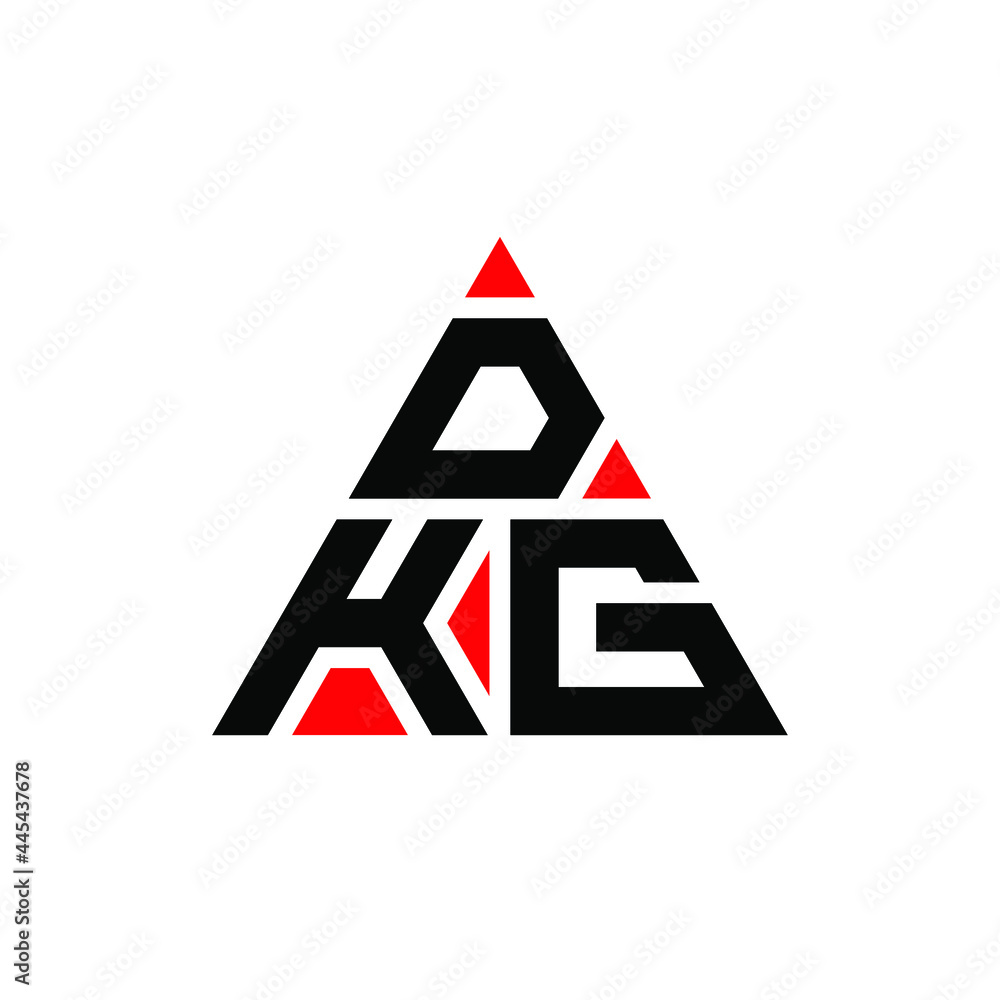 DKG triangle letter logo design with triangle shape. DKG triangle logo ...