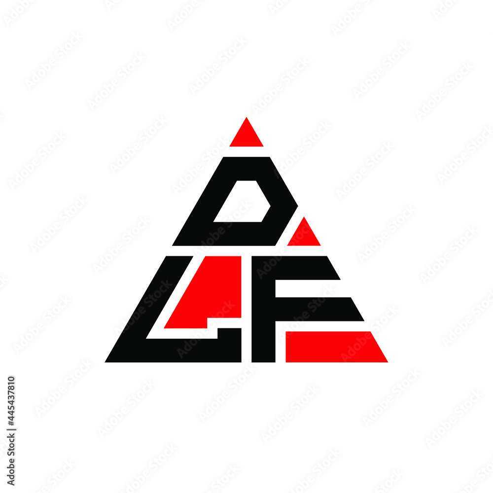 DLF triangle letter logo design with triangle shape. DLF triangle logo ...