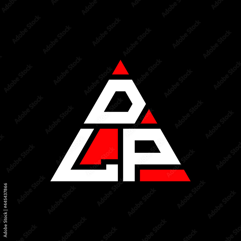 DLP triangle letter logo design with triangle shape. DLP triangle logo ...