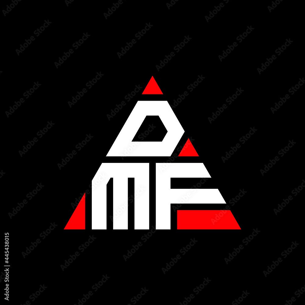 DMF triangle letter logo design with triangle shape. DMF triangle logo ...