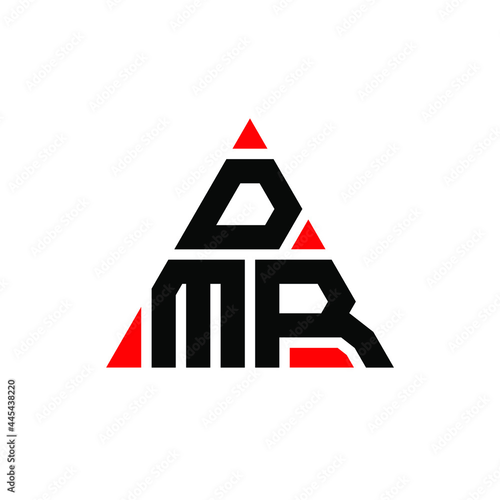 DMR triangle letter logo design with triangle shape. DMR triangle logo ...