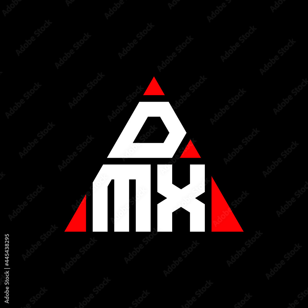 DMX triangle letter logo design with triangle shape. DMX triangle logo ...