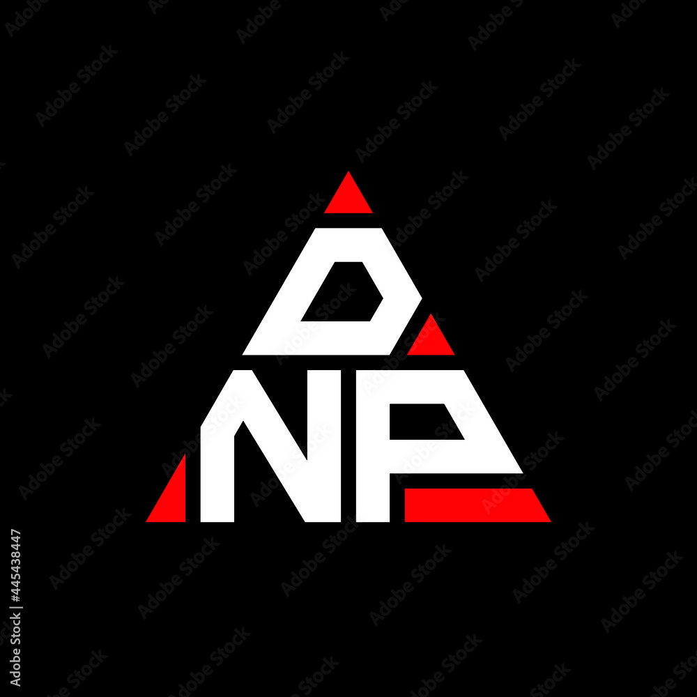 DNP triangle letter logo design with triangle shape. DNP triangle logo ...