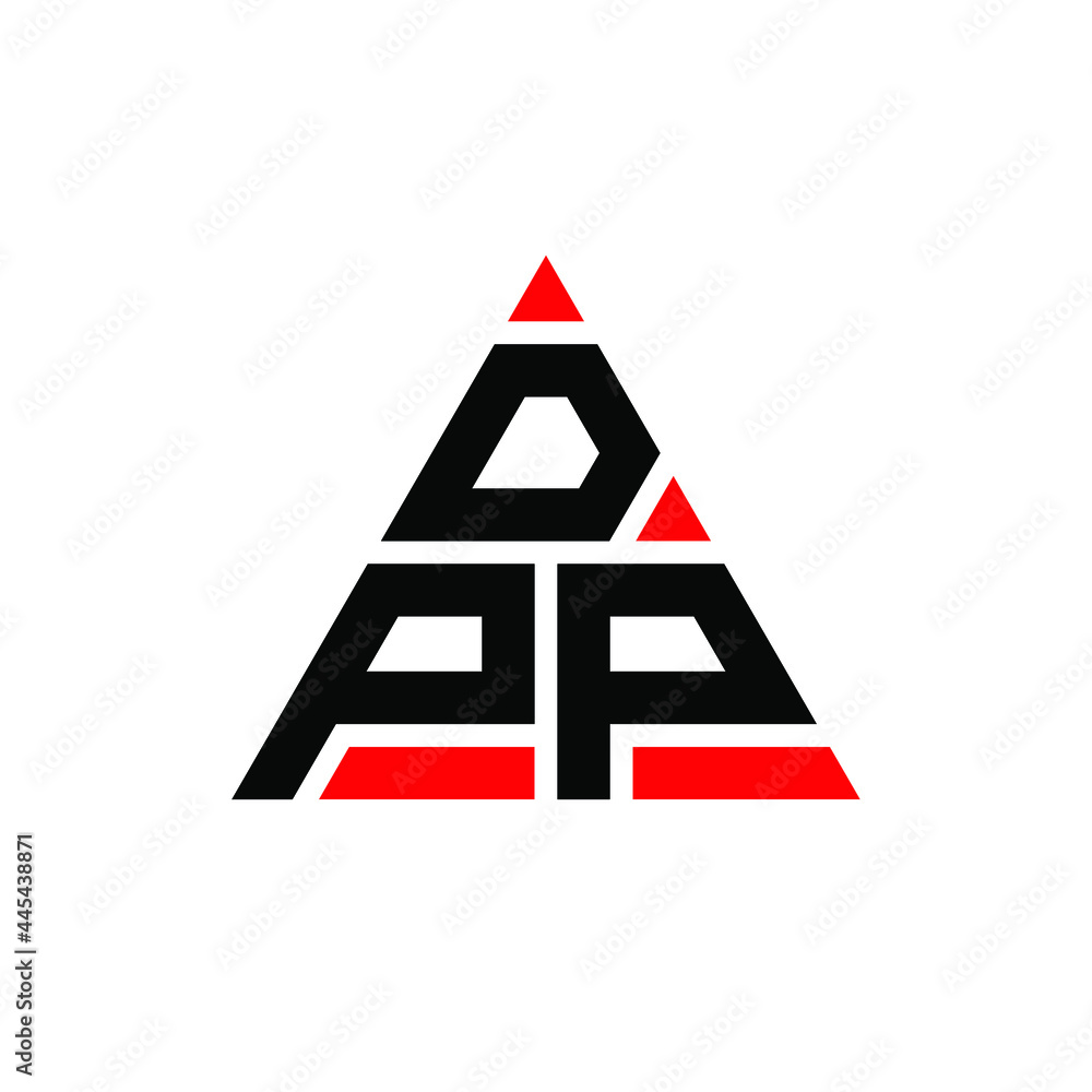 DPP triangle letter logo design with triangle shape. DPP triangle logo ...