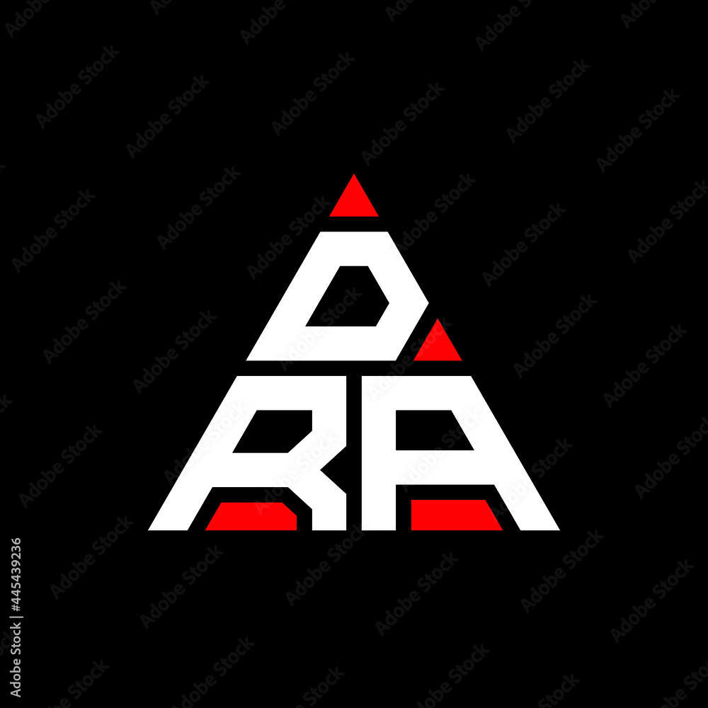 DRA triangle letter logo design with triangle shape. DRA triangle logo ...