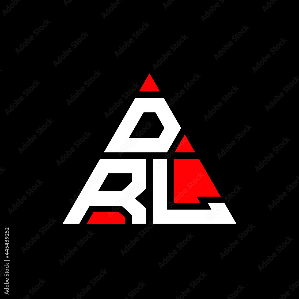 DRL triangle letter logo design with triangle shape. DRL triangle logo ...