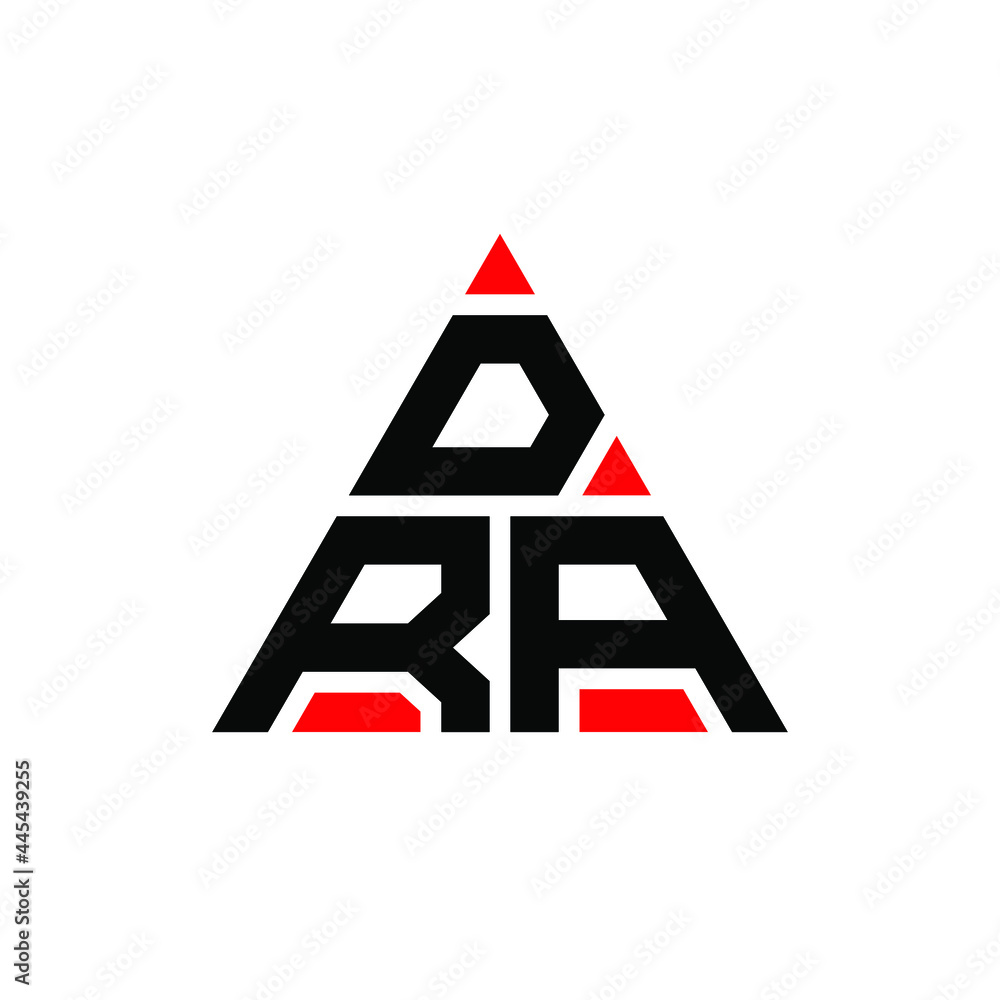 Vecteur Stock DRA triangle letter logo design with triangle shape. DRA ...