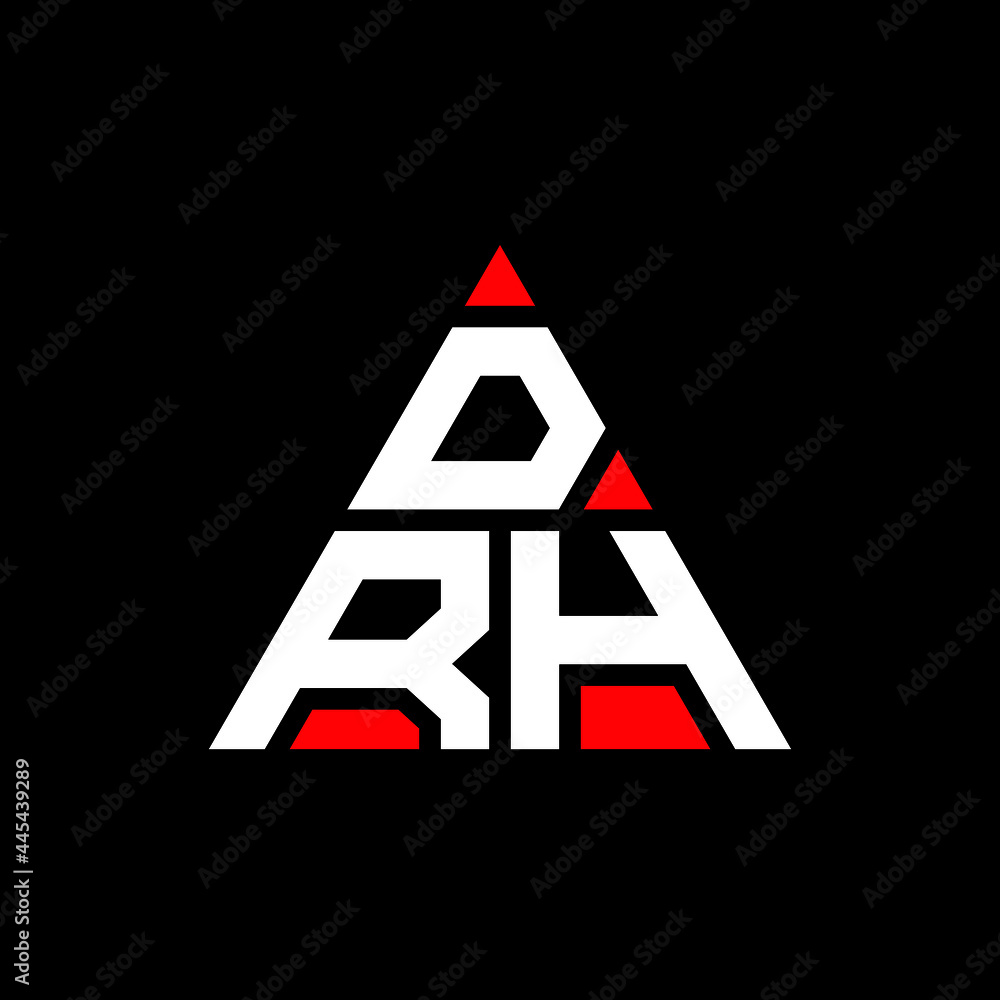 Vecteur Stock DRH triangle letter logo design with triangle shape. DRH ...