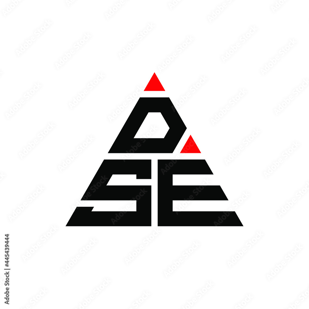 DSE triangle letter logo design with triangle shape. DSE triangle logo ...