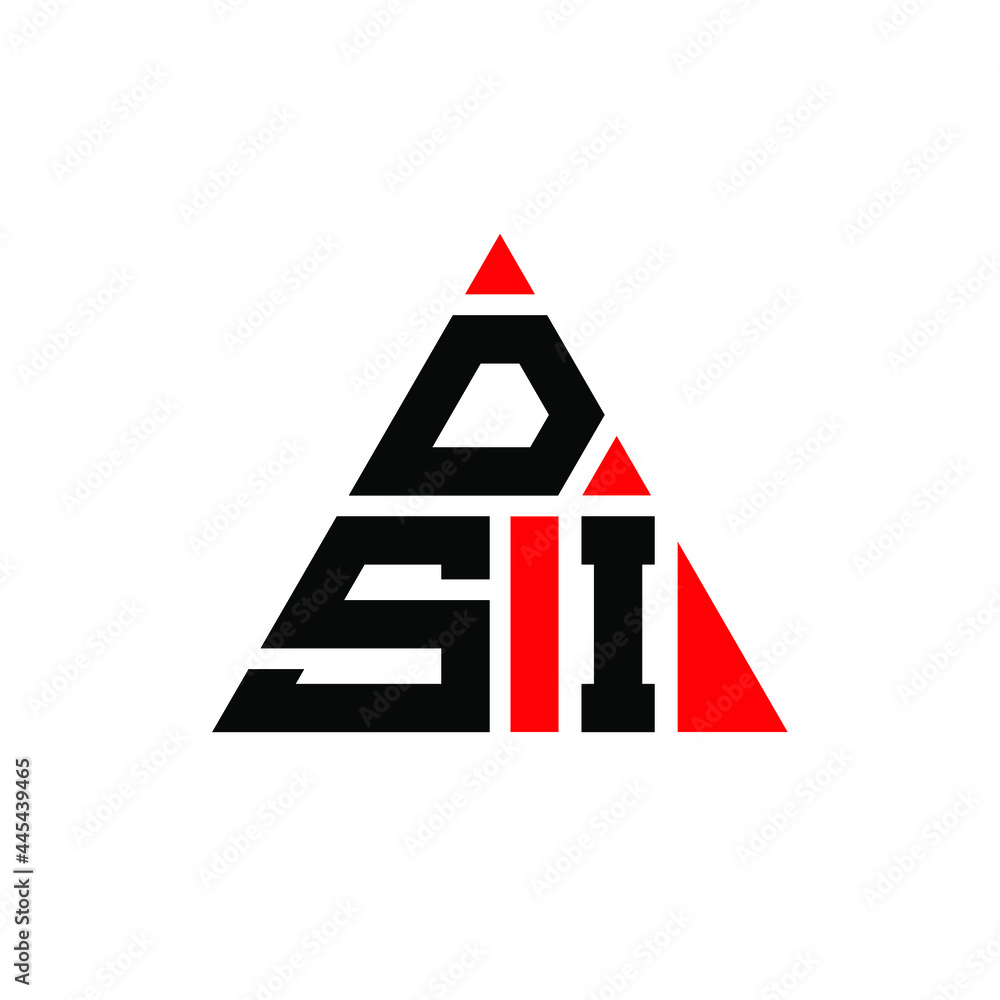 DSI triangle letter logo design with triangle shape. DSI triangle logo ...