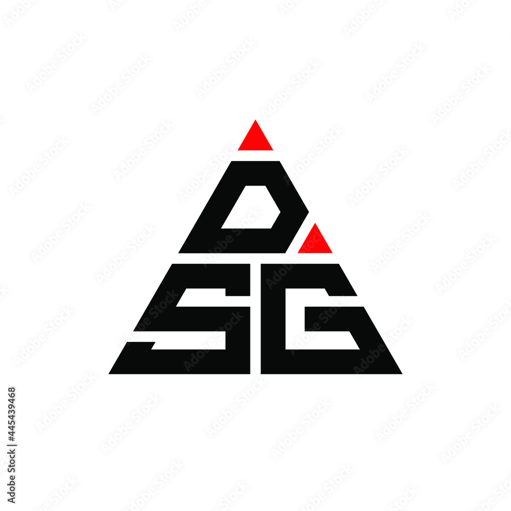 DSG triangle letter logo design with triangle shape. DSG triangle logo ...