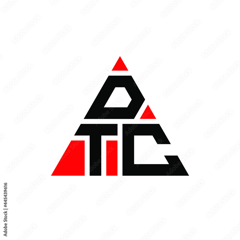 DTC triangle letter logo design with triangle shape. DTC triangle logo ...