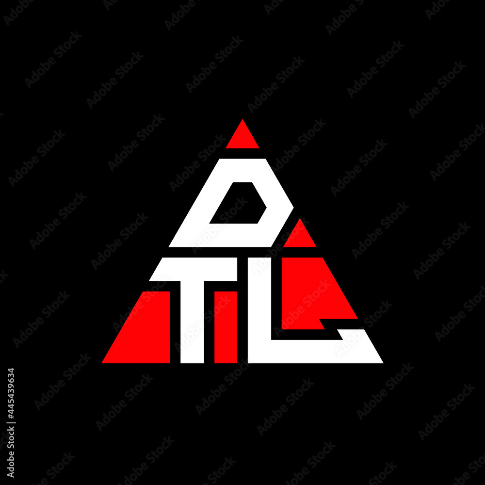 DTL triangle letter logo design with triangle shape. DTL triangle logo ...