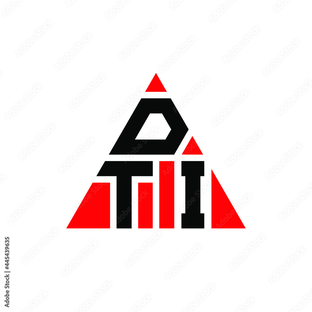 DTI triangle letter logo design with triangle shape. DTI triangle logo ...