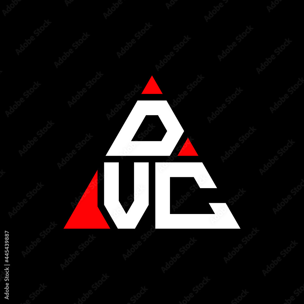 DVC triangle letter logo design with triangle shape. DVC triangle logo ...