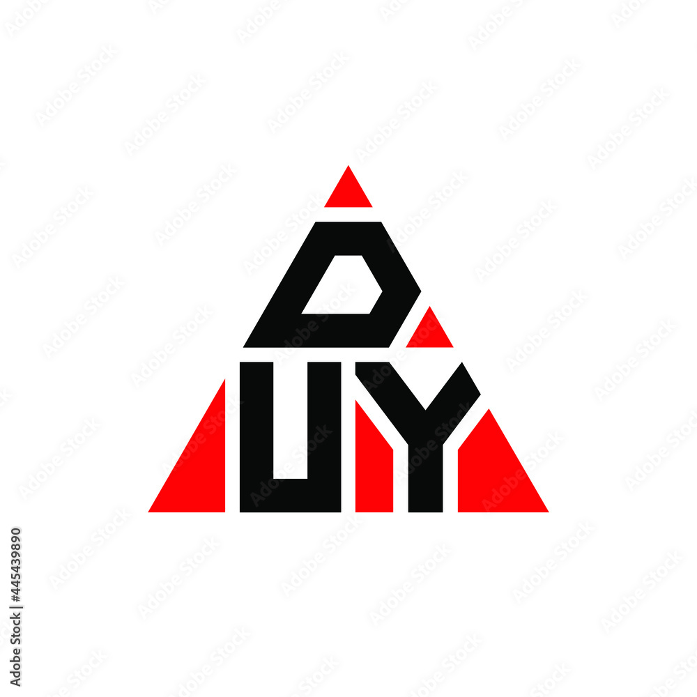 DUY triangle letter logo design with triangle shape. DUY triangle logo ...