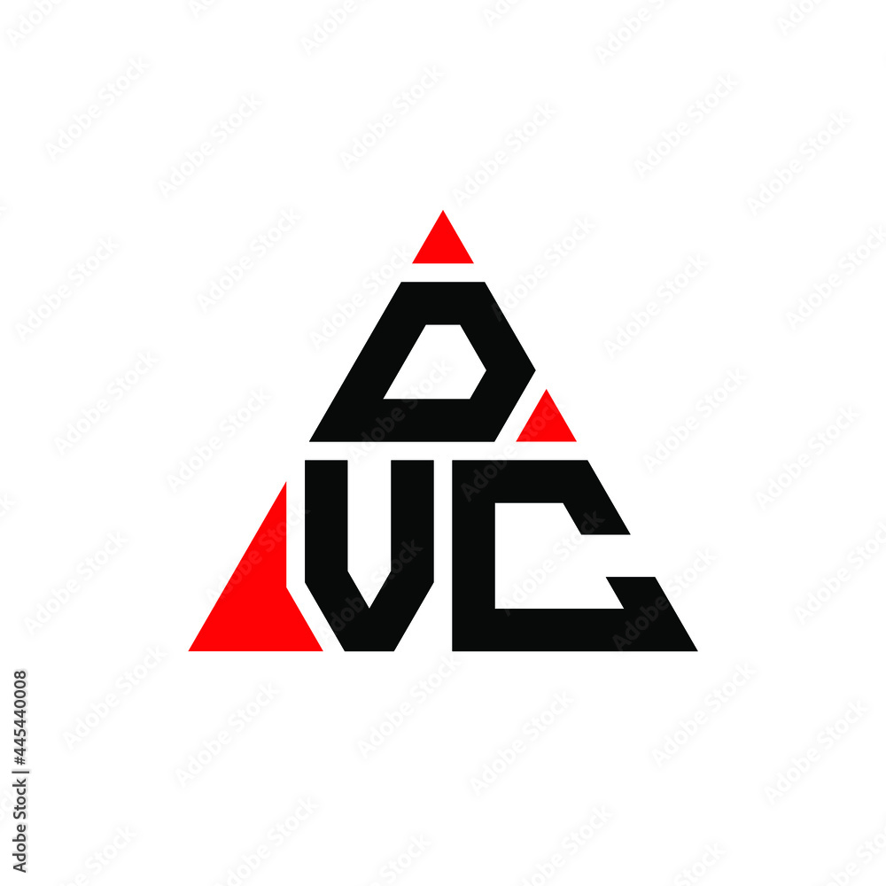 DVC triangle letter logo design with triangle shape. DVC triangle logo ...