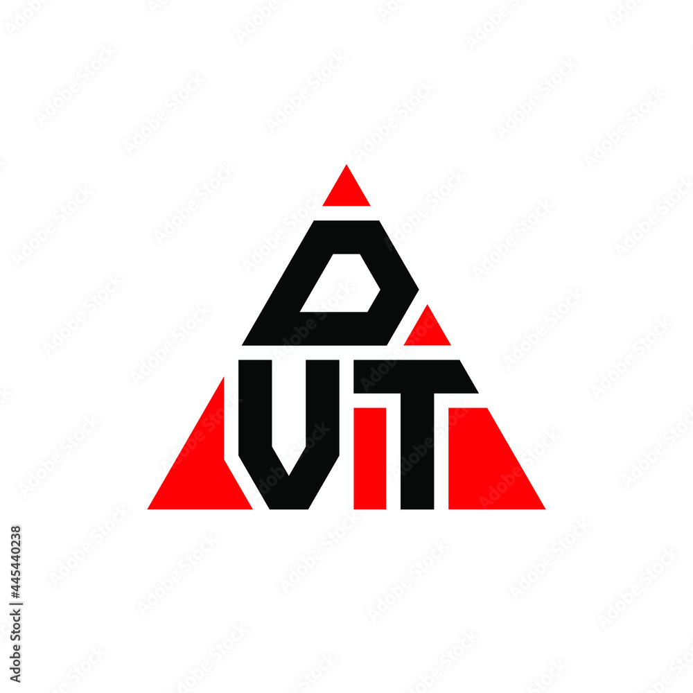 DVT triangle letter logo design with triangle shape. DVT triangle logo ...