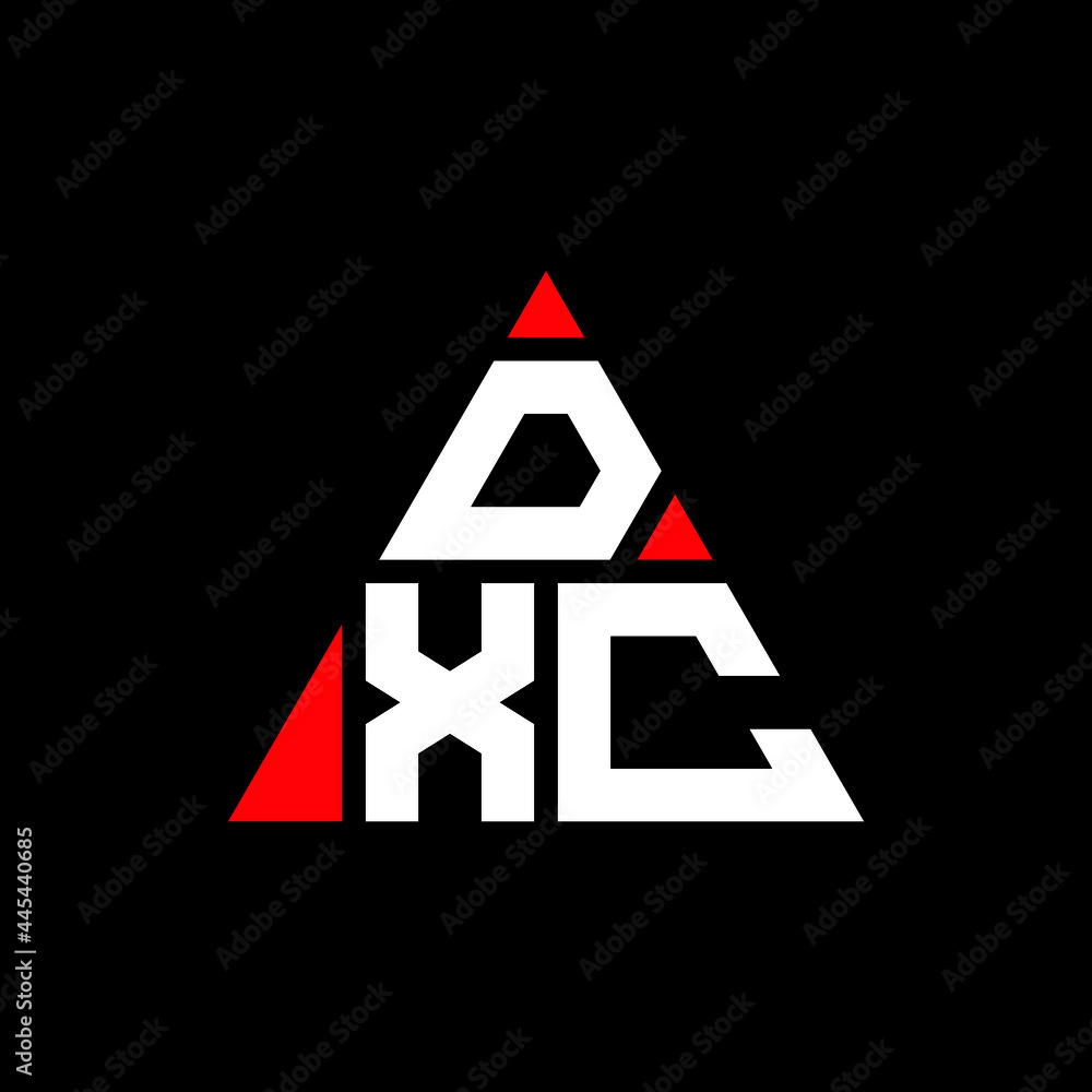 DXC triangle letter logo design with triangle shape. DXC triangle logo ...