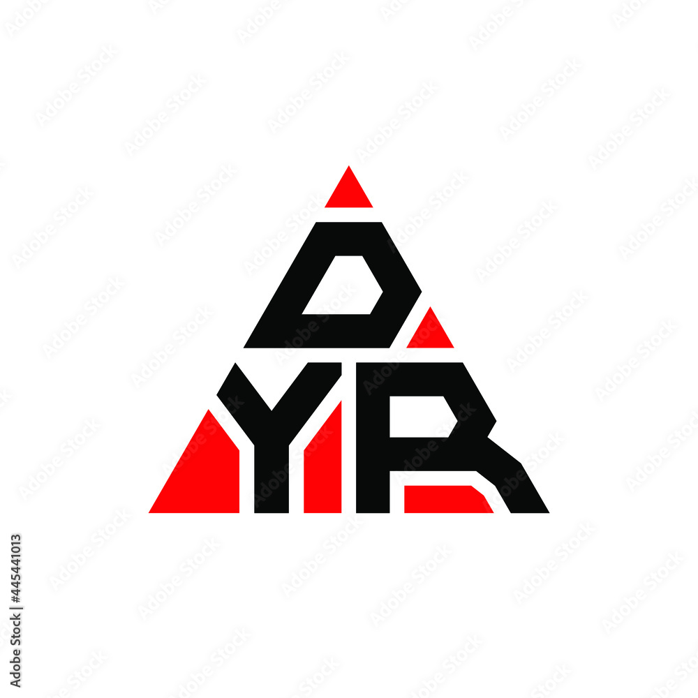 DYR triangle letter logo design with triangle shape. DYR triangle logo ...