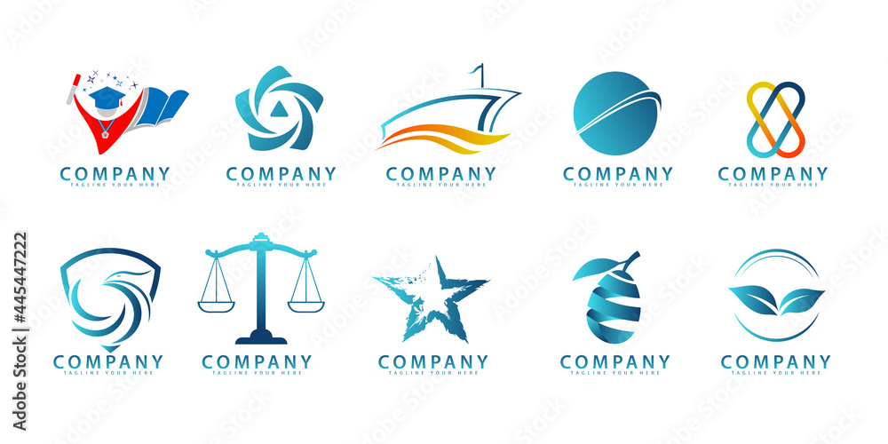 Vetor do Stock: kumpulan vector logo bisnis dengan gaya elegan dan ...