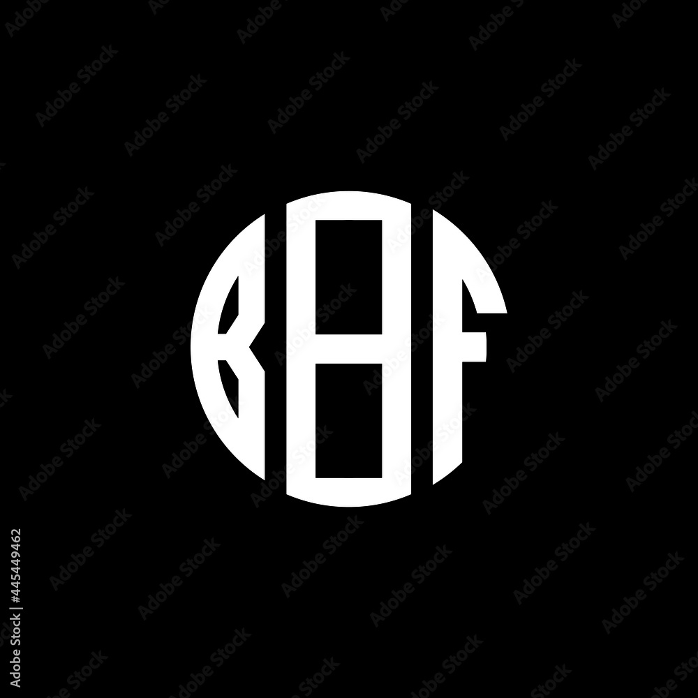 BBF letter logo design. BBF letter in circle shape. BBF Creative three ...