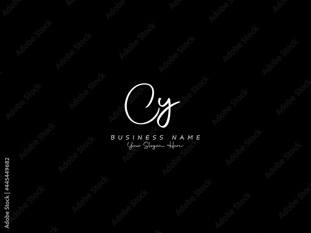 Letter CY Logo, signature cy logo icon vector image design for business ...