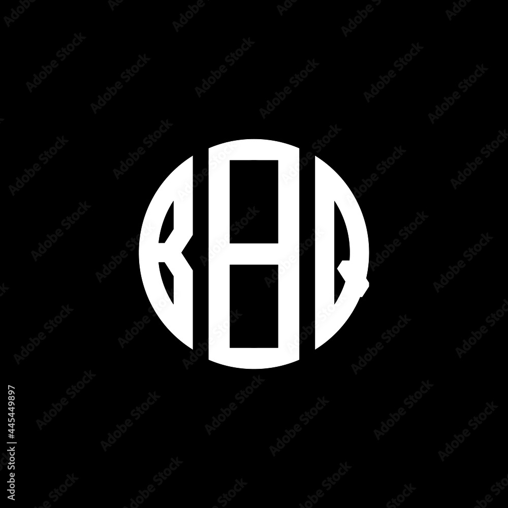 Vektorová grafika „BBQ letter logo design. BBQ letter in circle shape. BBQ Creative three letter ...